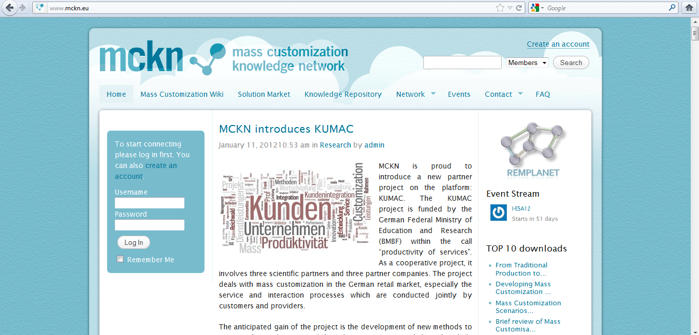 MCKN.EU: Mass Customization Knowledge Network | Dr. Robert Freund