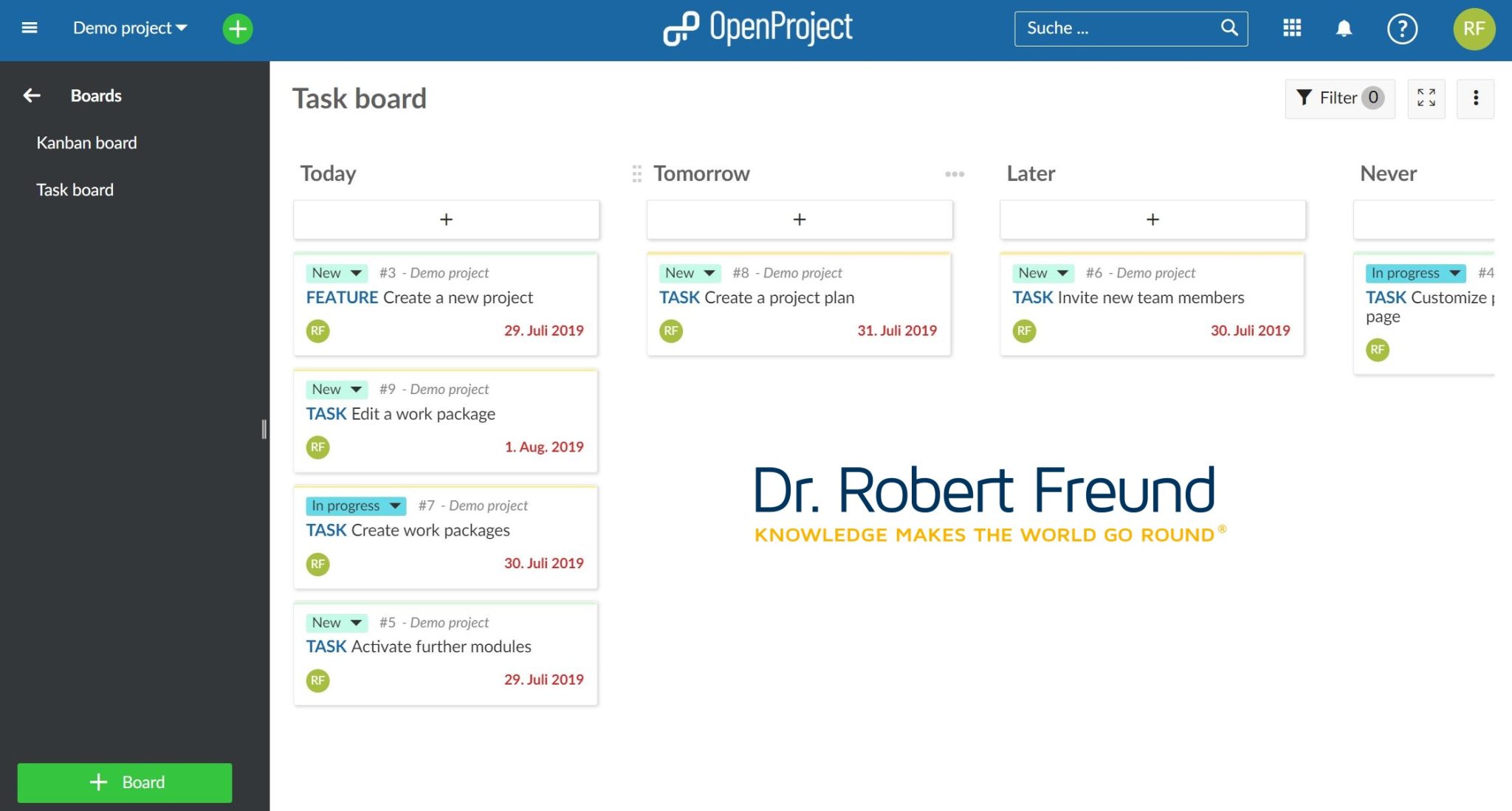 OpenProject 12.3 jetzt mit Task Boards in der Community Edition | Dr ...